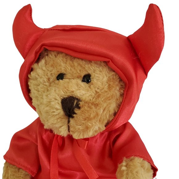 DGE | Toys | Dge Teddy Bear Plush Red Satin Devil Suit Costume Stuffed ...